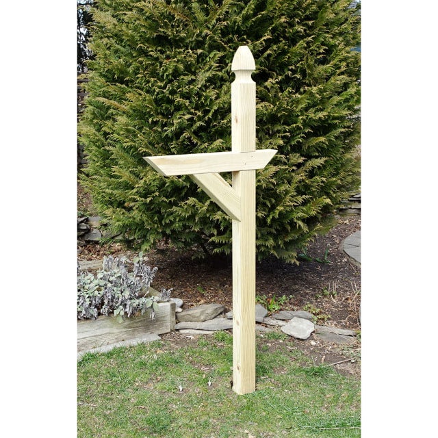 Gothic Top Treated Wood Post | Long Island Mailbox